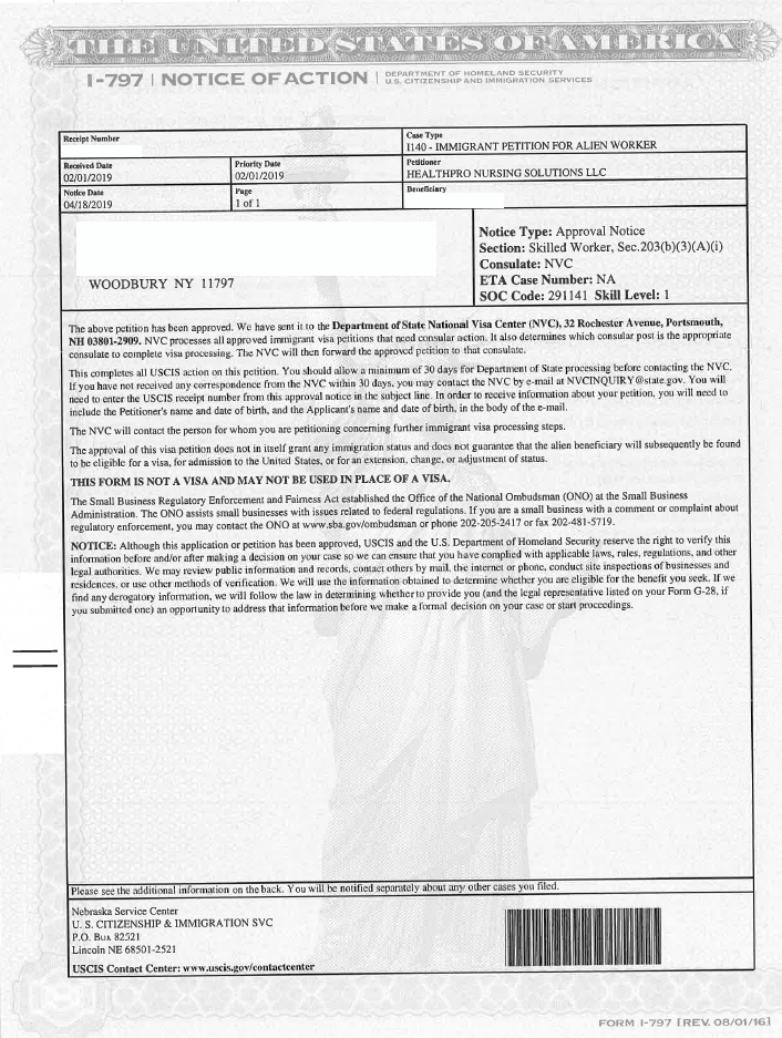 I 140 Approved Regular Board RN IECC